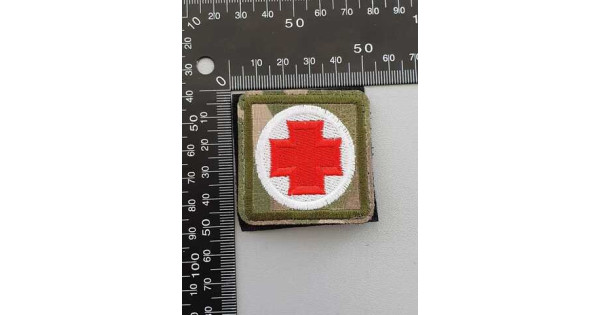 Red Cross Embroidered Patch for Uniforms