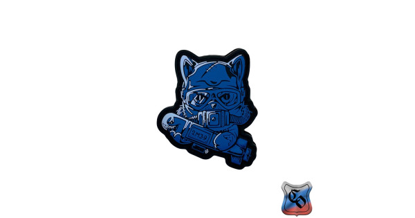 PVC Diver Cat Patch Blue | Military Enthusiasts
