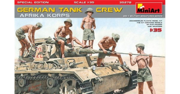 German Afrika Korps Tank Crew Model Kit